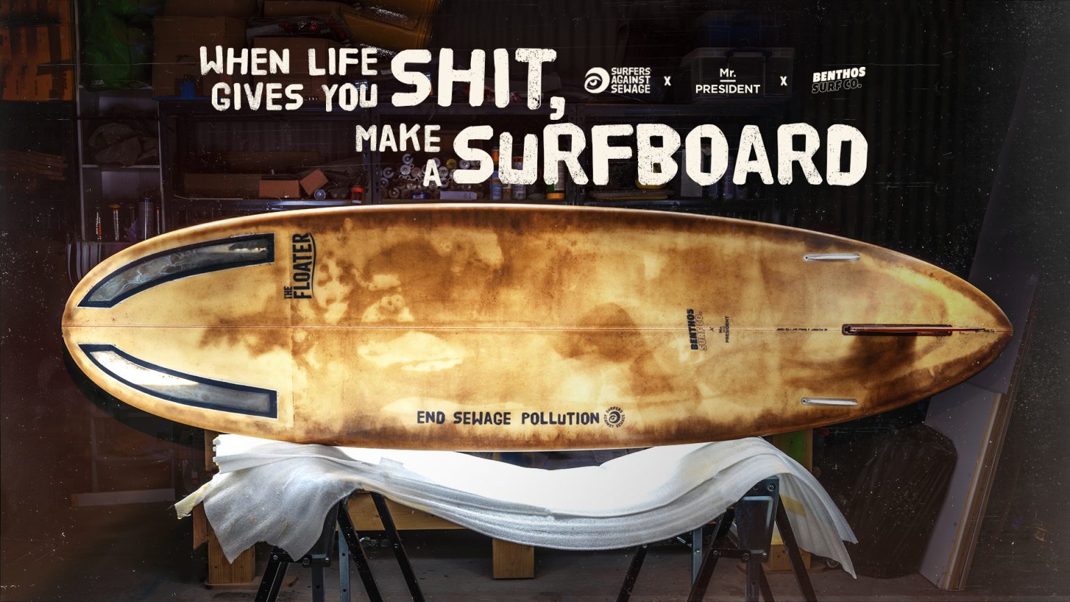 The Floater - The world’s first surfboard made from sewage